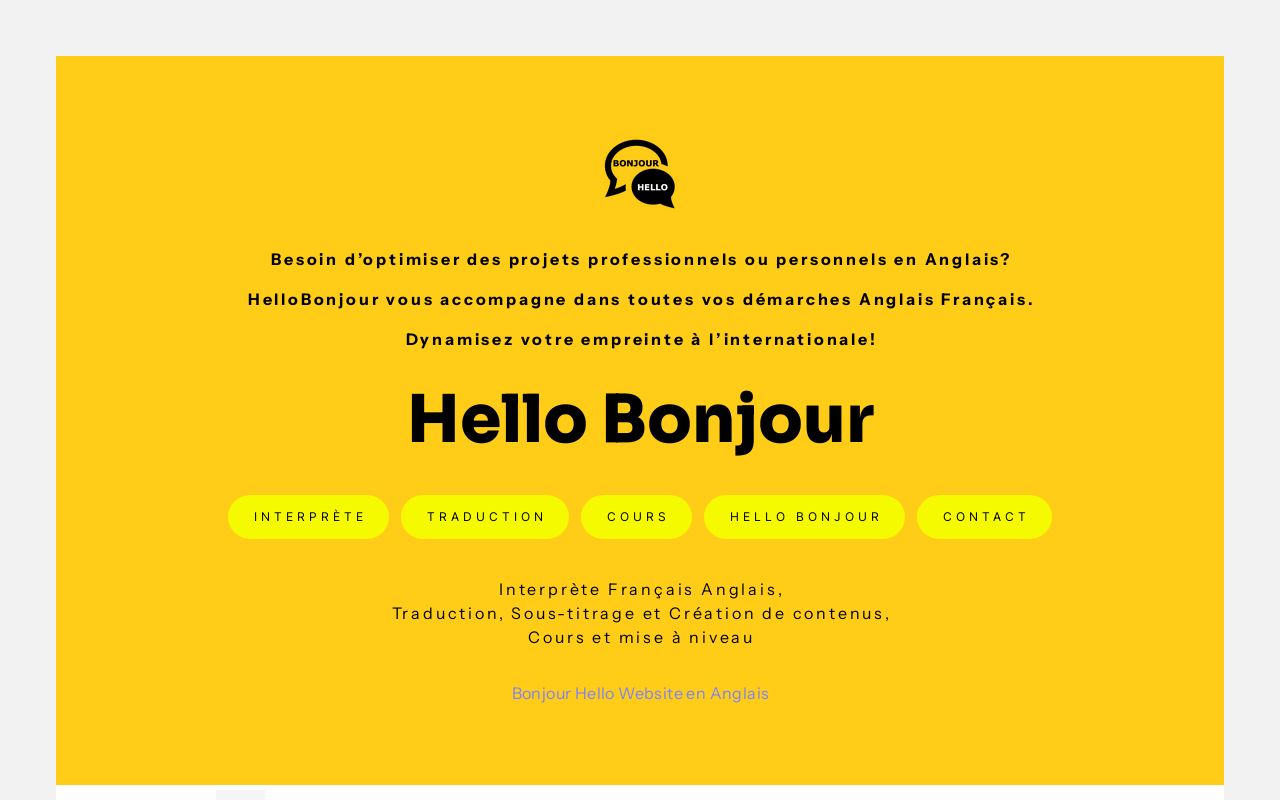 Hello Bonjour